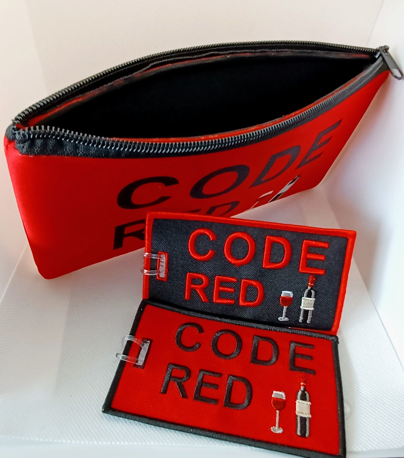 CODE RED ZIPPER BAG – FunnyBagTags